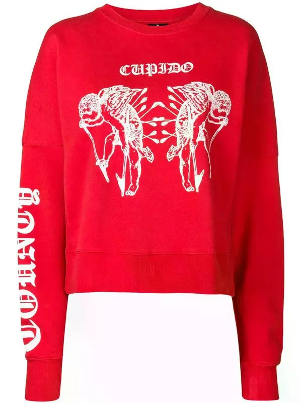 COUNTY OF MILAN Tattoo Print Sweatshirt - Red
