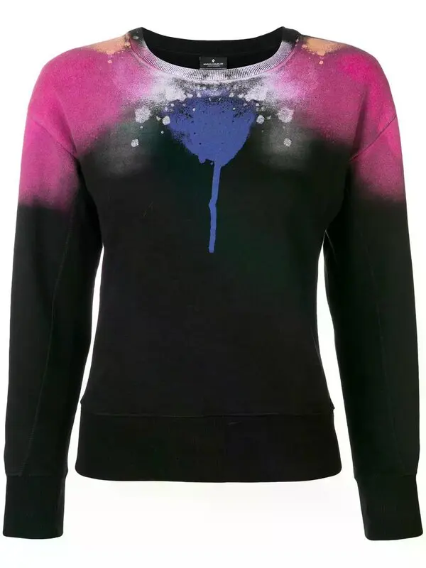 COUNTY OF MILAN Abstract Spray Wings Sweatshirt - Black