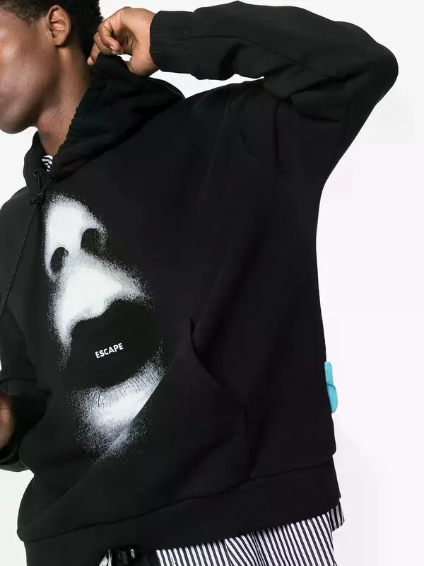 COUNTY OF MILAN Marcelo Burlon Cotton Mouth Print Hoodie