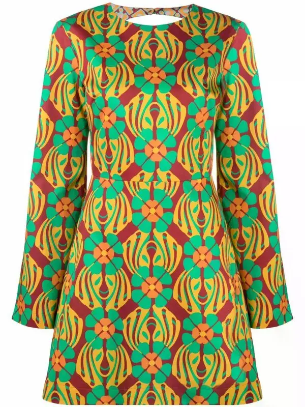 La DoubleJ Spock Floral-print Mini Dress