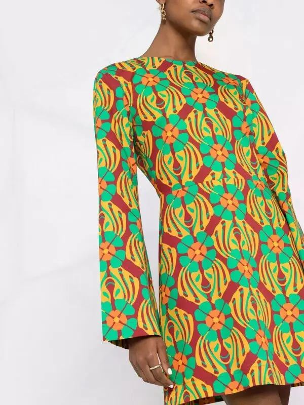 La DoubleJ Spock Floral-print Mini Dress