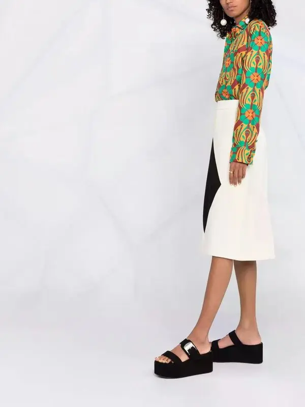 La DoubleJ Floral Print Silk Shirt