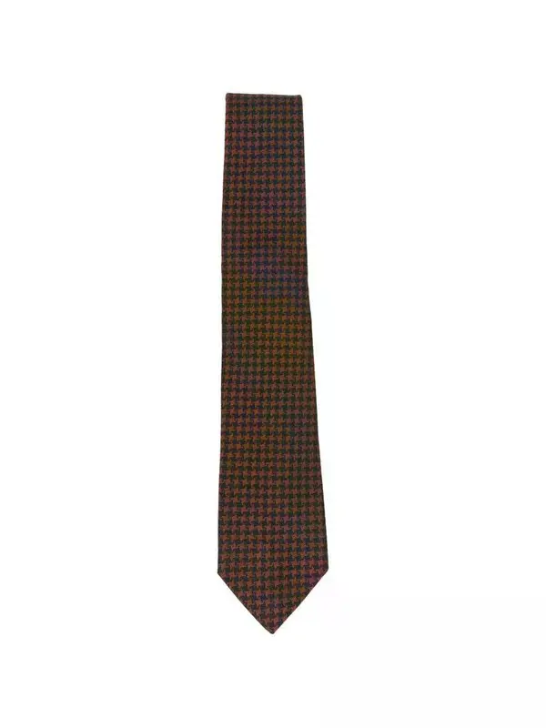 Tagliatore Houndstooth-pattern Tie - Blue