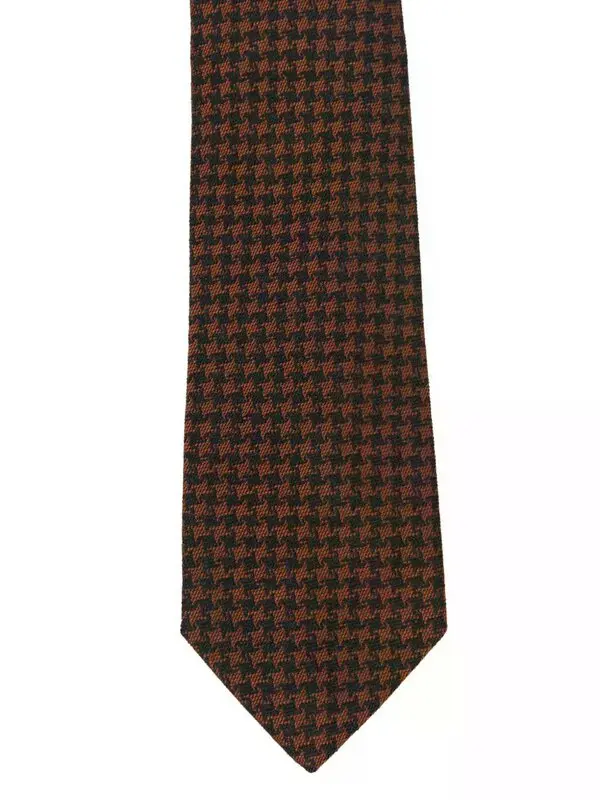 Tagliatore Houndstooth Neck Tie - Blue