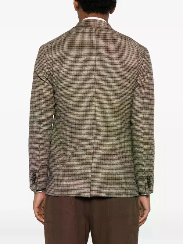 Tagliatore Houndstooth-pattern Single-breasted Blazer - Neutrals