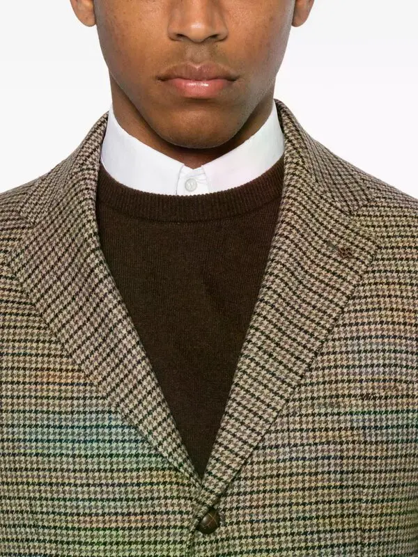 Tagliatore Houndstooth-pattern Single-breasted Blazer - Neutrals