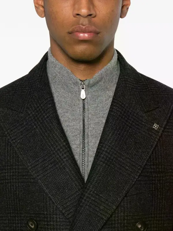 Tagliatore Double-breasted Check Coat