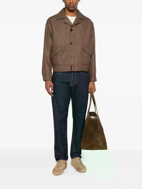 Tagliatore Houndstooth Pattern Button-up Jacket