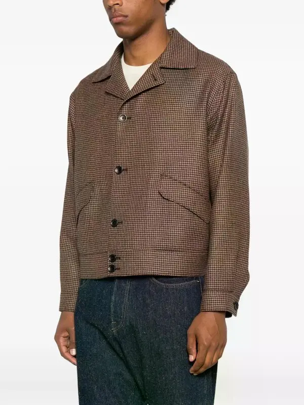 Tagliatore Houndstooth Pattern Button-up Jacket