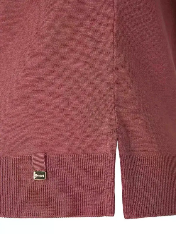 Herno Crew Neck Short Sleeve T-shirt With Side Slits - Red