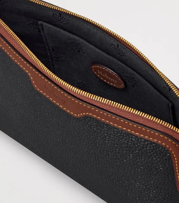Mulberry Small Scotchgrain Cosmetic Pouch - Black
