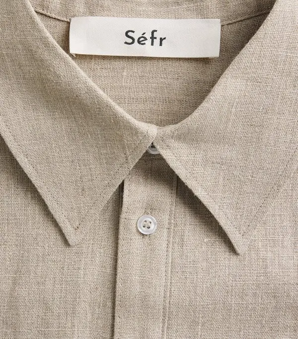 Séfr Linen Dao Short-sleeve Shirt - Beige