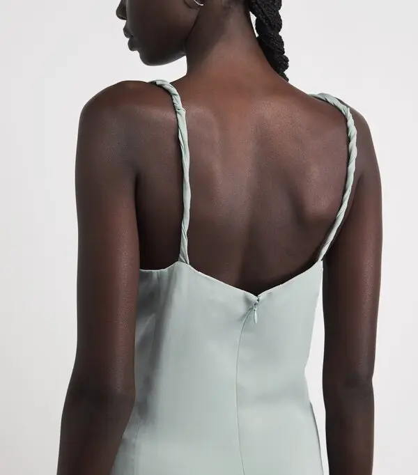 Acne Studios Silk Bow-appliqué Midi Dress
