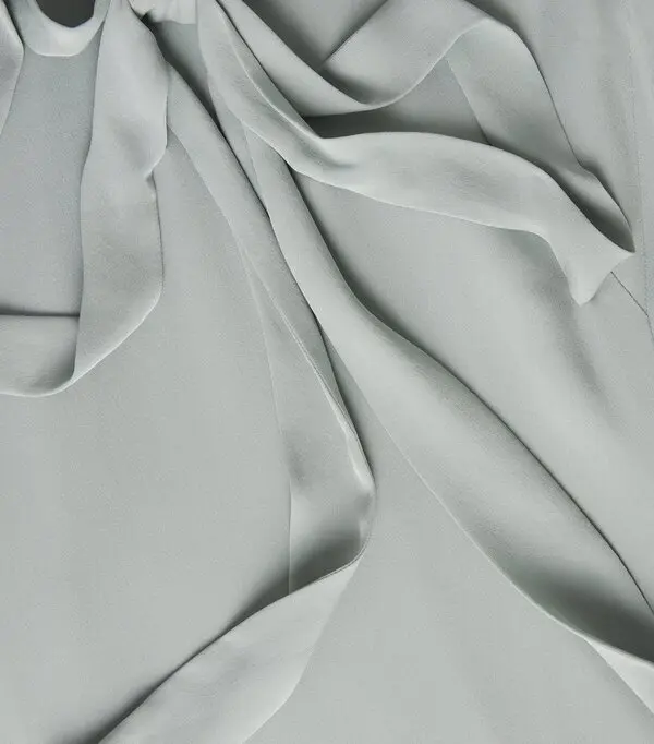 Acne Studios Silk Bow-appliqué Midi Dress
