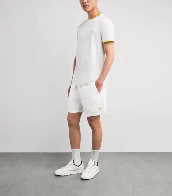 Fred Perry Embroidered Laurel Wreath Tennis Shorts