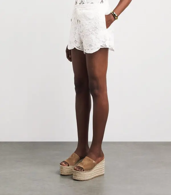 Alice + Olivia Lace Drawstring Shorts