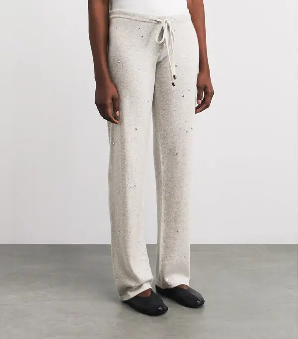 WILLIAM SHARP Embellished Cashmere Sweatpants