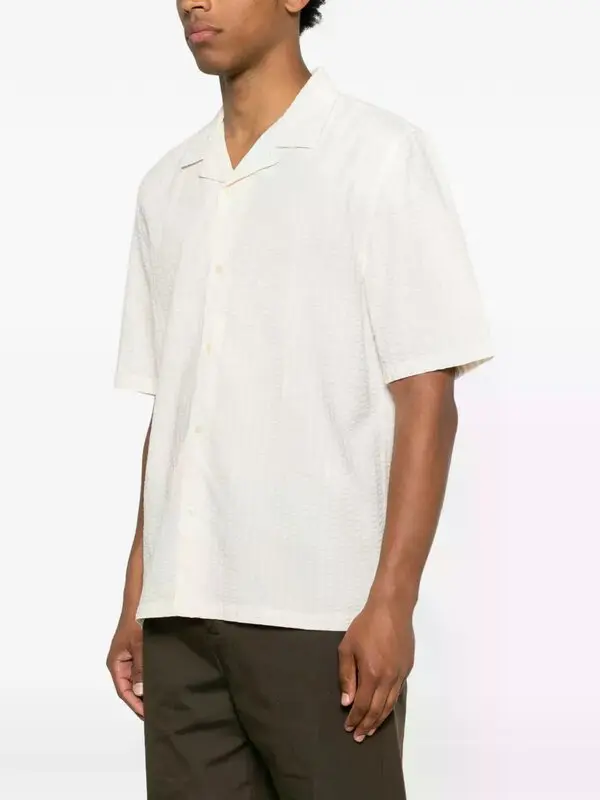 Officine Générale Seersucker Short-sleeve Shirt