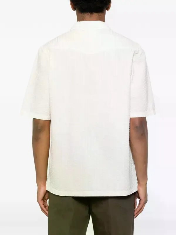 Officine Générale Seersucker Short-sleeve Shirt
