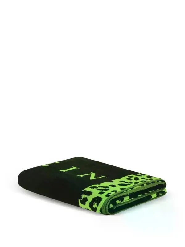 Philipp Plein Leopard-print Beach Towel - Black