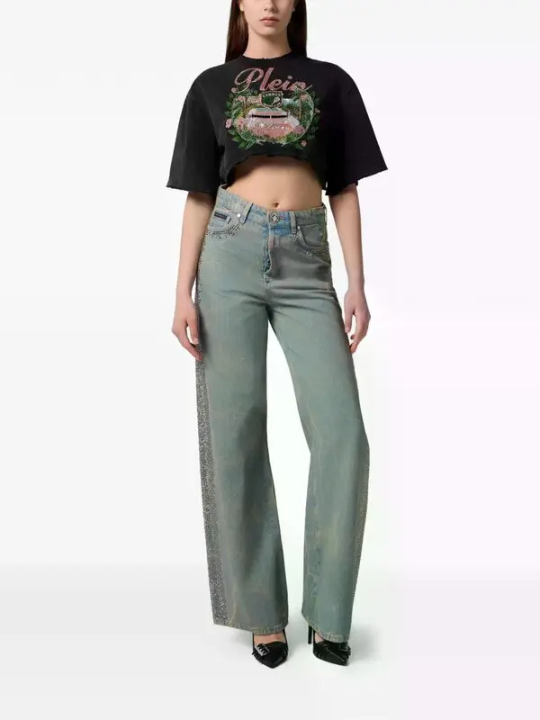 Philipp Plein Printed Crop Top