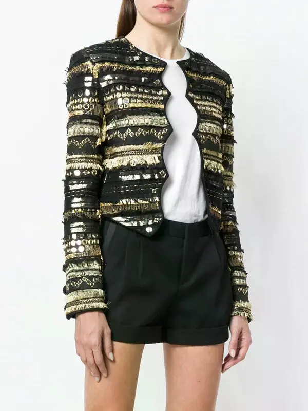 Saint Laurent Embroidered Fitted Jacket