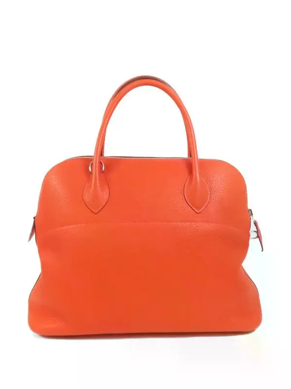 Hermès Bolide Clemence Leather Tote Bag - Orange
