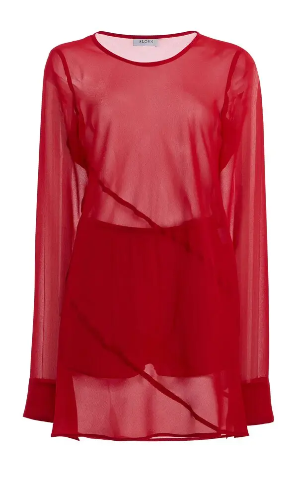 SLOAN Exclusive Georgette Mini Dress With Shorts