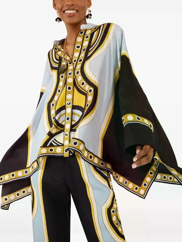 La DoubleJ Sanctuary Placed Silk Shirt