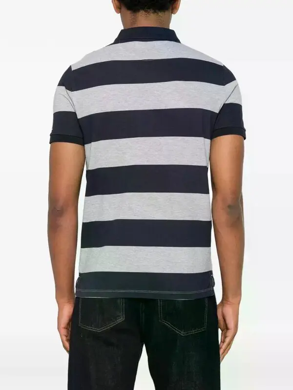 JOHNNY LAMBS Striped-pattern Polo Shirt - Blue