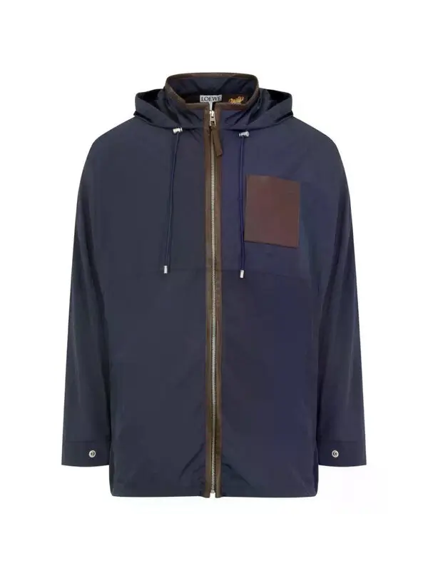 Loewe X Paula's Ibiza Hooded Coat With Leather Trims