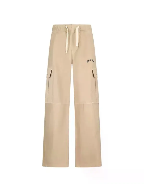 Palm Angels Logo-embroidered Trousers - Neutrals
