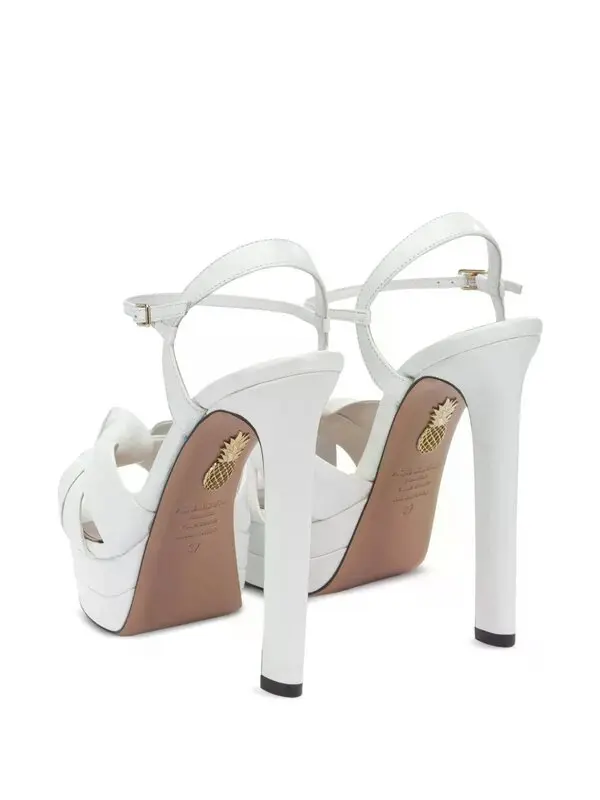 AQUAZZURA Leather Knotted Platform Sandals