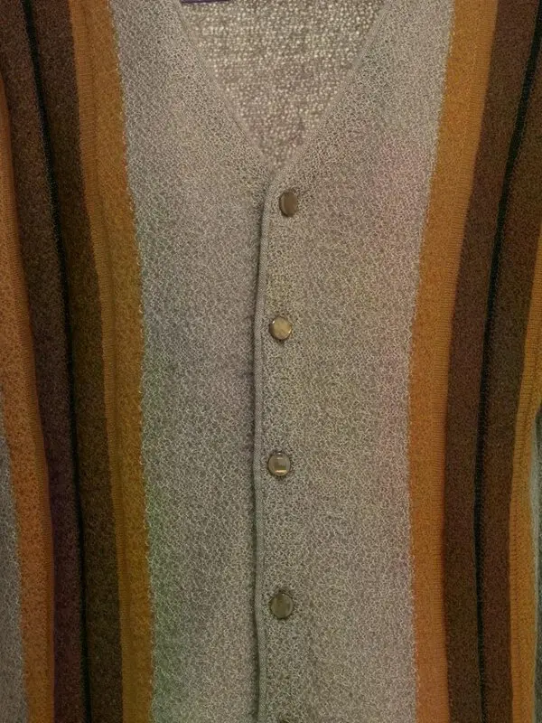 Needles Striped Mohair-blend Cardigan