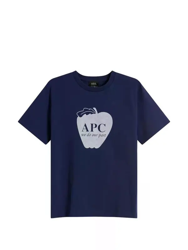 A.p.c. Apple Print T-shirt - Blue