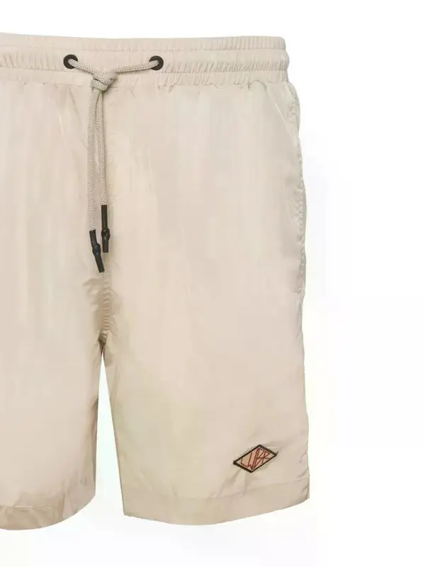 LOW BRAND Logo Patch Drawstring Swim Shorts