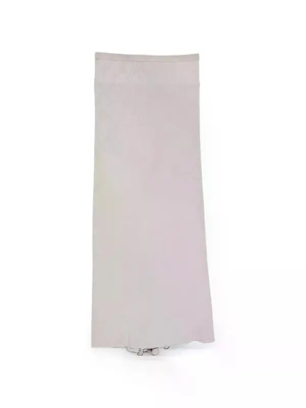 Rick Owens Calf Bias Ribbed-knit Maxi Skirt - Grey