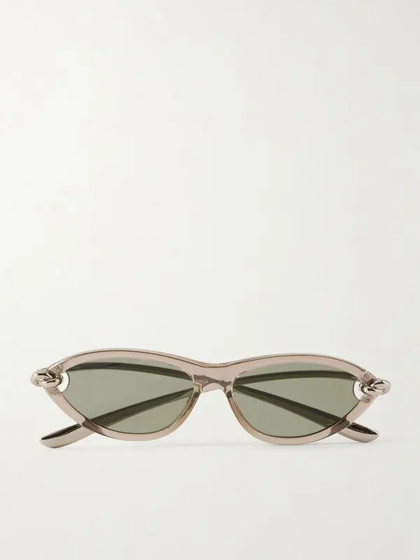 Bottega Veneta New Knot Cat-eye Sunglasses - Silver