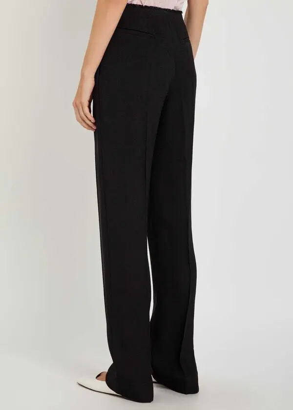 Tove Crepe Trousers With Frayed Trim