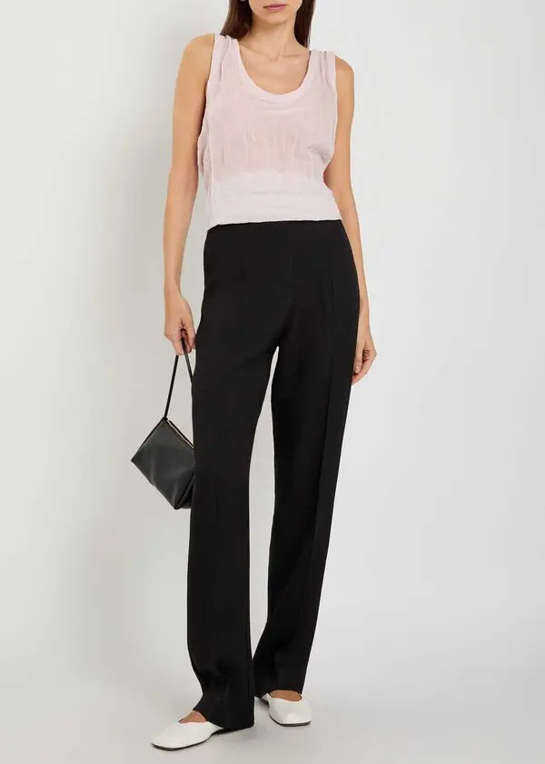 Tove Crepe Trousers With Frayed Trim