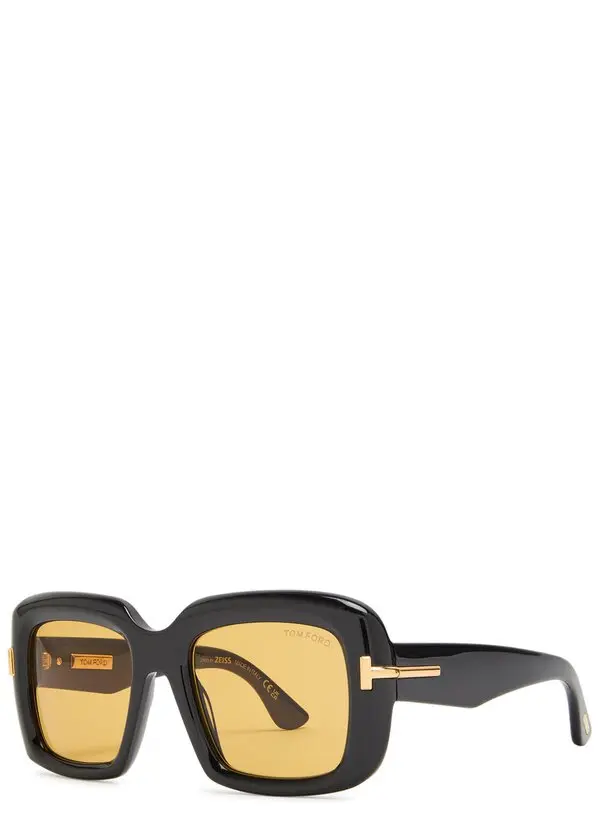 TOM FORD Icon Square-frame Sunglasses - Black