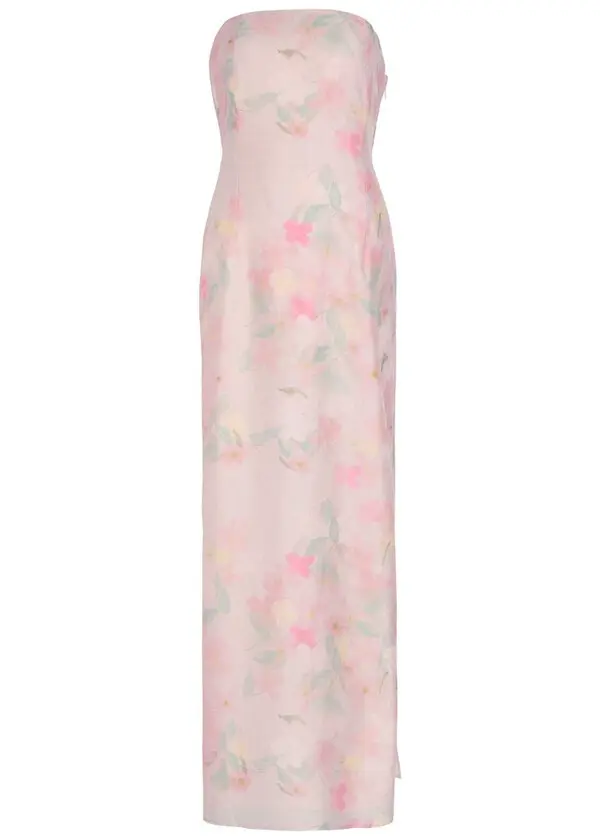Bernadette Elora Floral-print Strapless Woven Maxi Dress