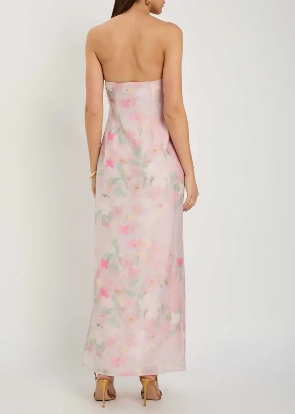 Bernadette Elora Floral-print Strapless Woven Maxi Dress