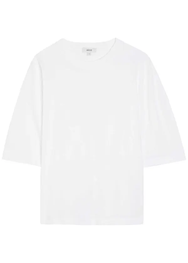 AGOLDE Lace-up Cotton T-shirt