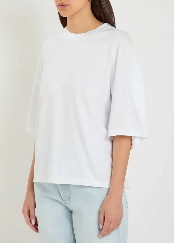 AGOLDE Lace-up Cotton T-shirt