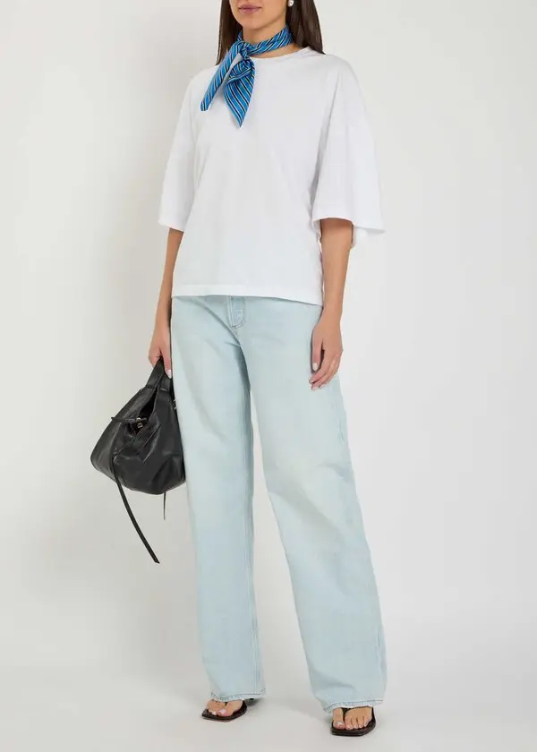 AGOLDE Lace-up Cotton T-shirt
