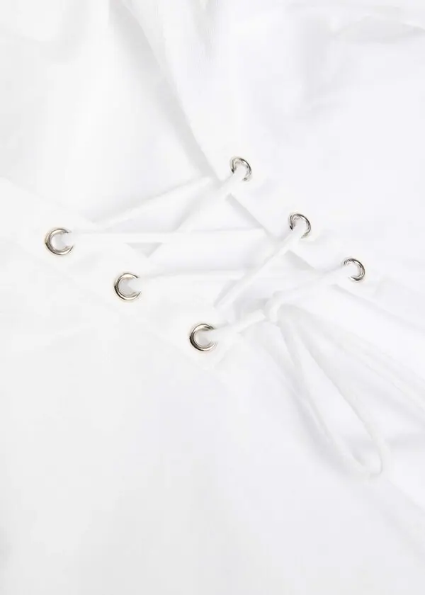AGOLDE Lace-up Cotton T-shirt