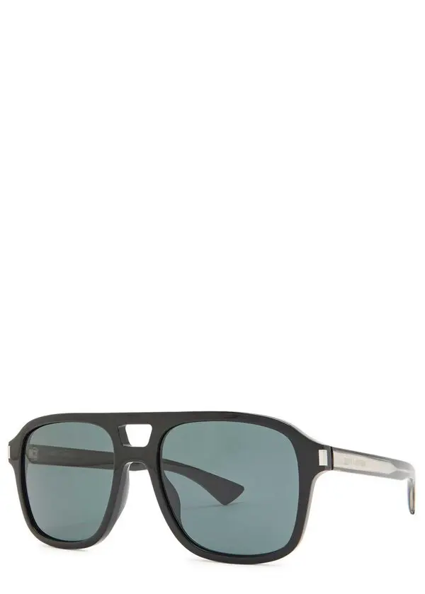Saint Laurent Aviator-style Acetate Sunglasses - Black