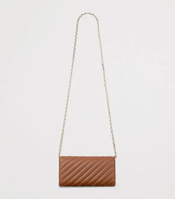 JIMMY CHOO Curve Quilted Leather Chain Wallet