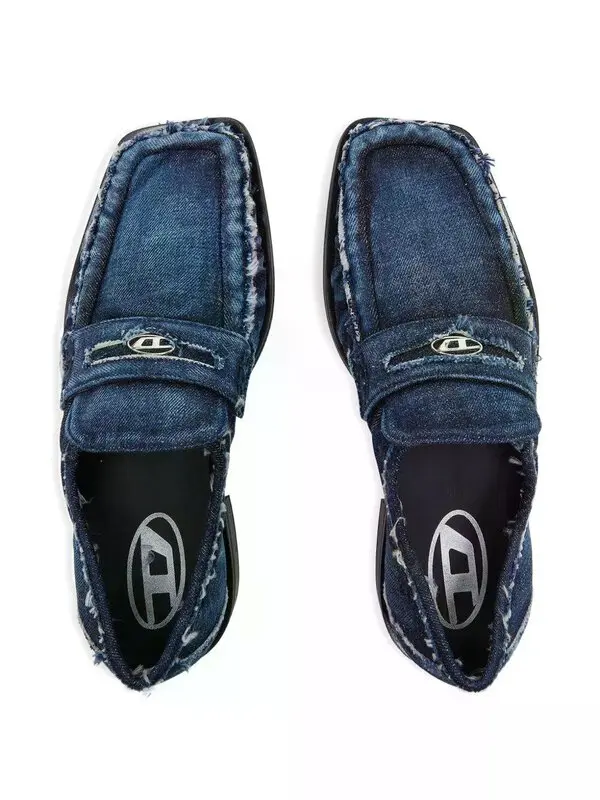 DIESEL® Distressed Denim Loafers